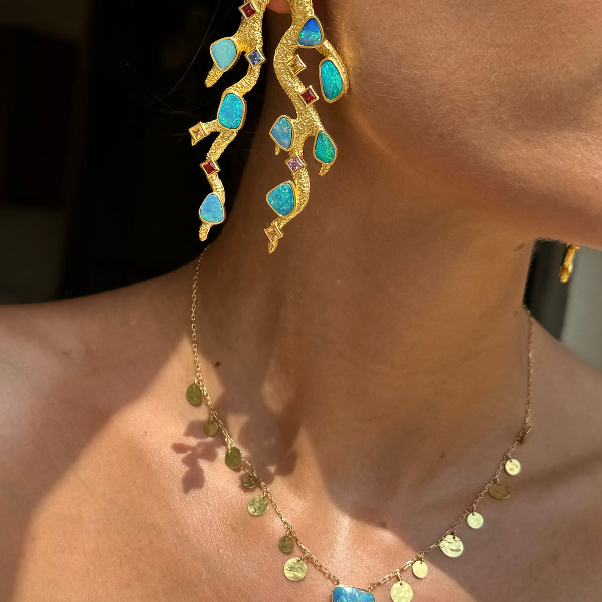 Opal Coral Earrings – Dima Jewellery